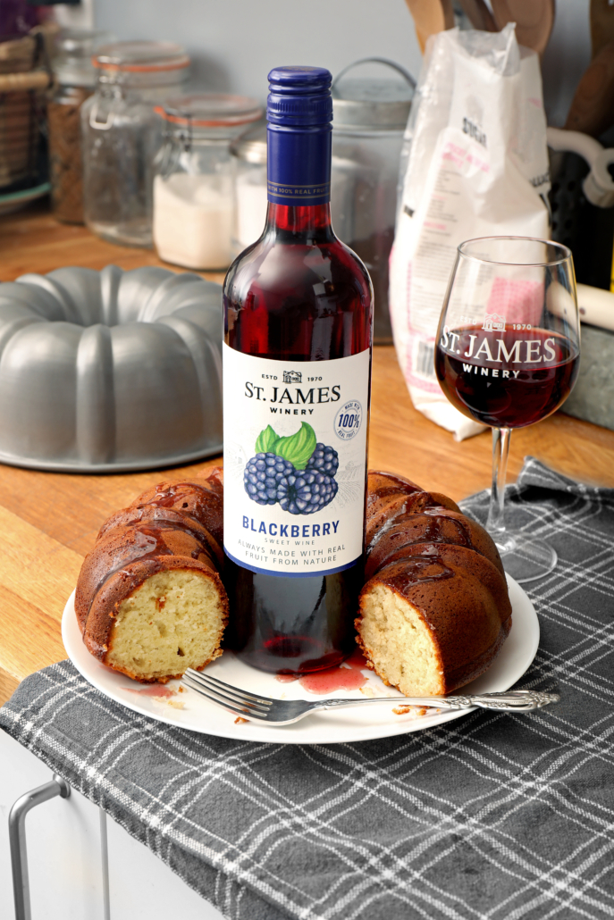 Blackberry Fruit Wine Cake - St. James Winery